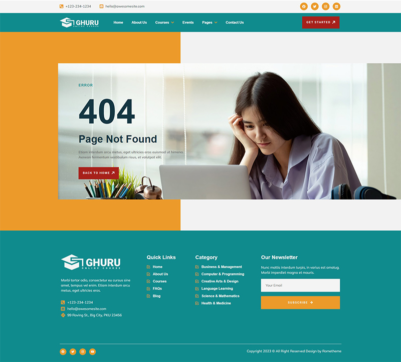 Ghuru - Online Course & Education Elementor Template Kit by Rometheme